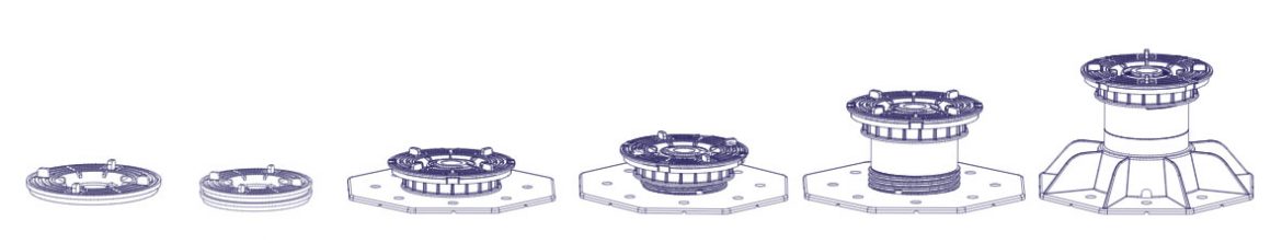 Soportes Plot para suelo técnino - Profilber